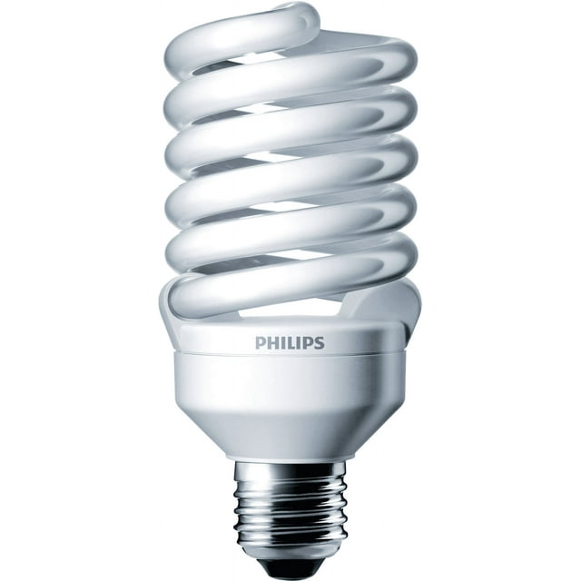 Philips 27W Spiral CFL Bulb, 4100K Cool White, Medium E26 Base, 120V ...