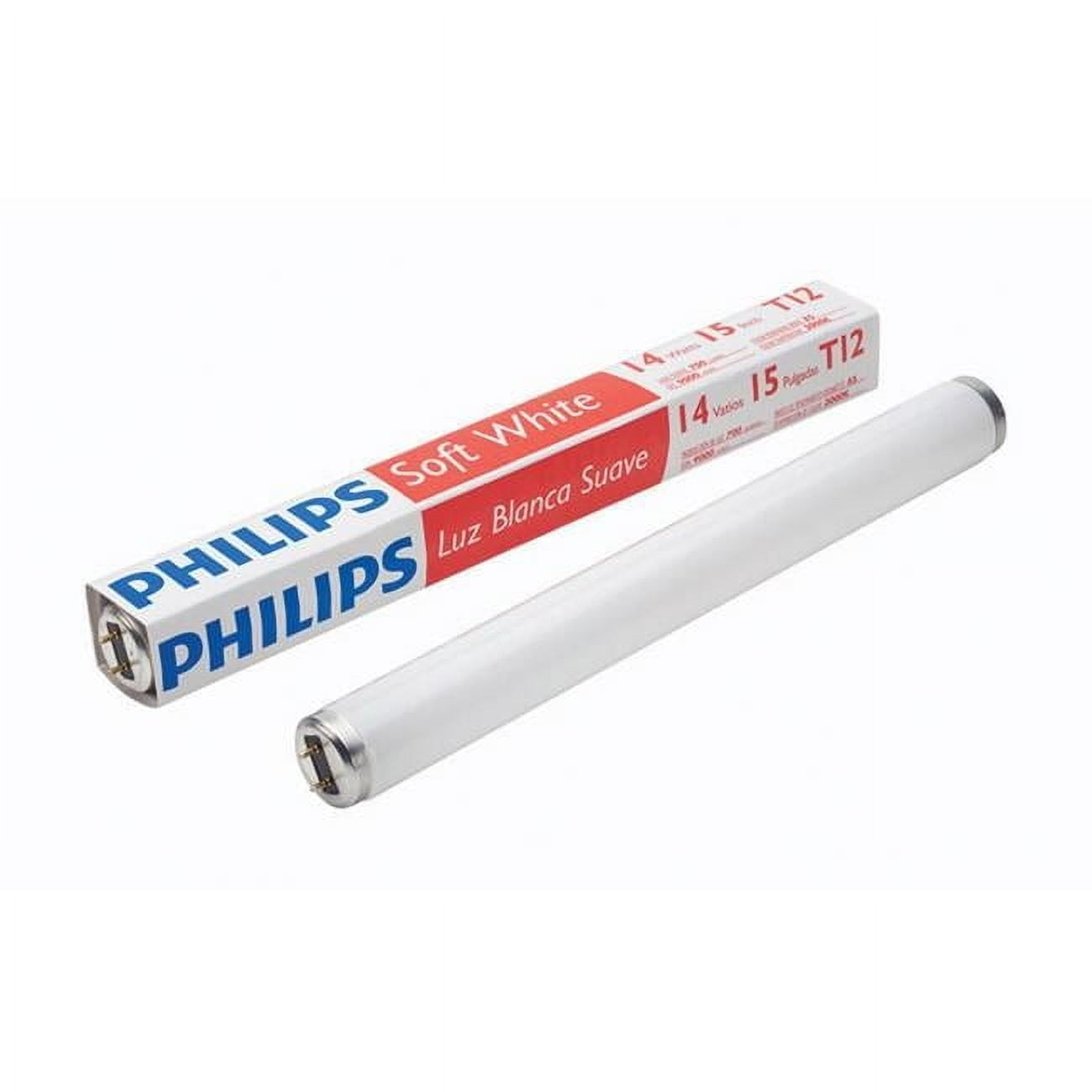 Philips 14W T12 1.5 Dia. x 15 in. Soft White Fluorescent Bulb Linear ...