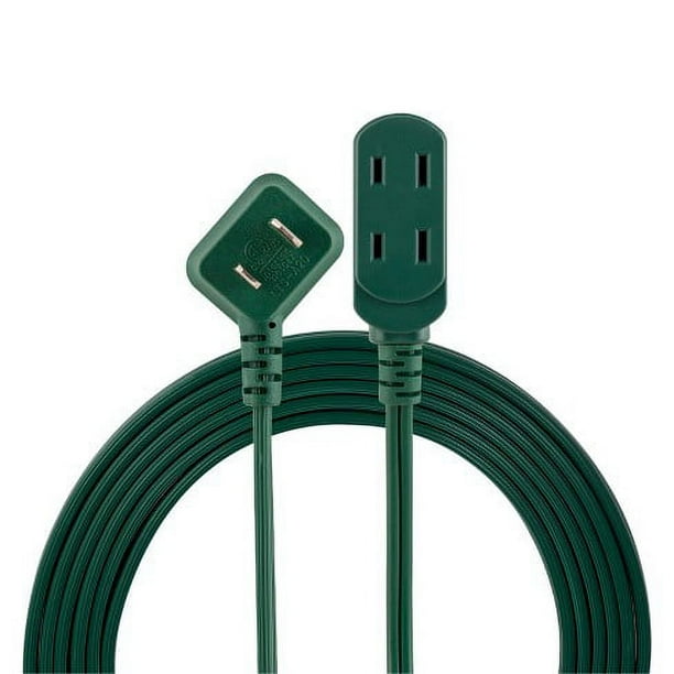 Philips 15' 3-Outlet Polarized Extension Cord Indoor Green - Walmart ...