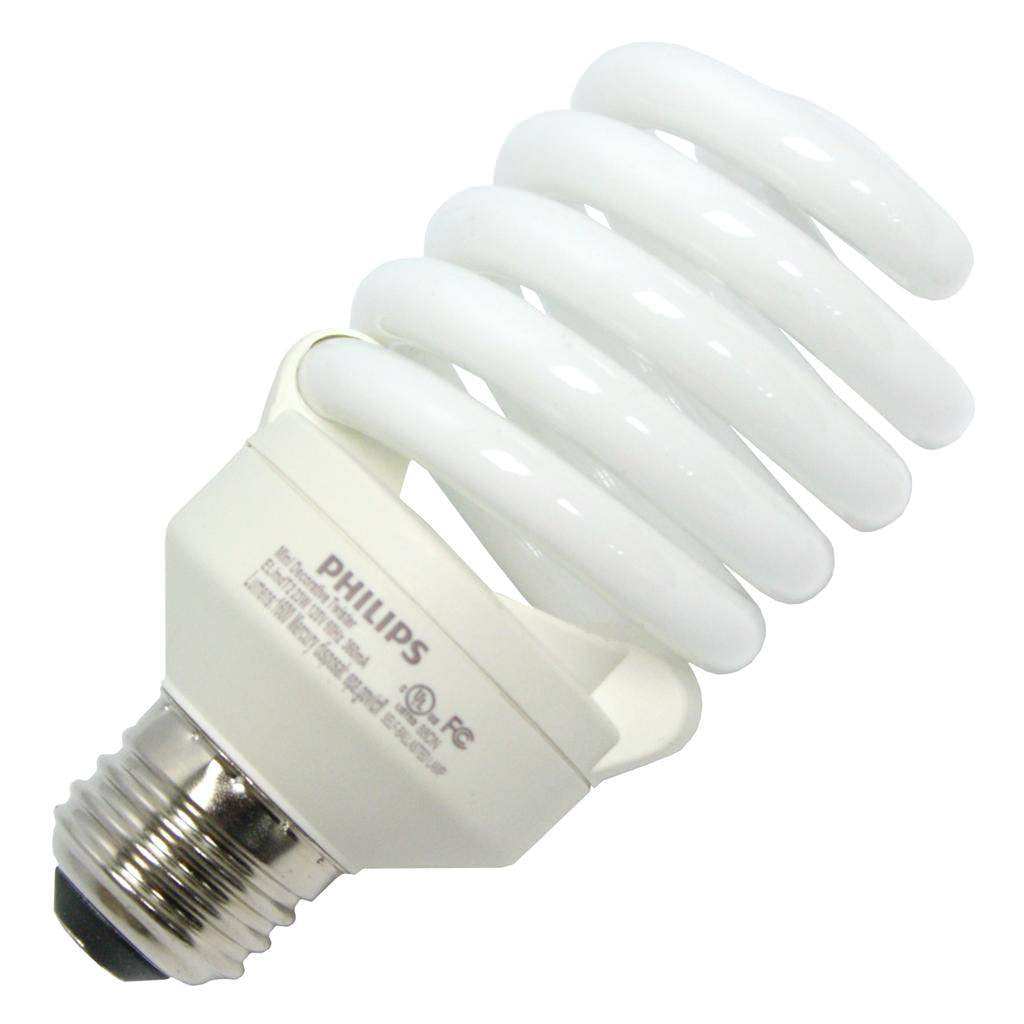 Philips 23w 120v Twist Daylight 5000K E26 Fluorescent Light Bulb ...