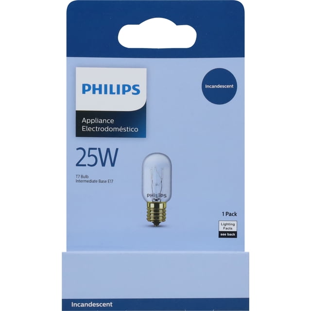 Philips 25W Clear Intermediate Base T7 Incandescent Appliance Light ...