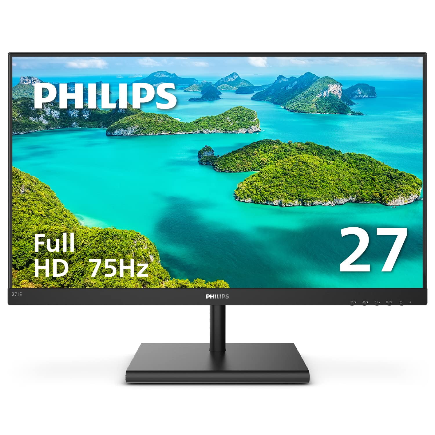 PHILIPS 271E1S 27" Frameless Monitor, Full HD IPS 1080P IPS, 124% sRGB ...