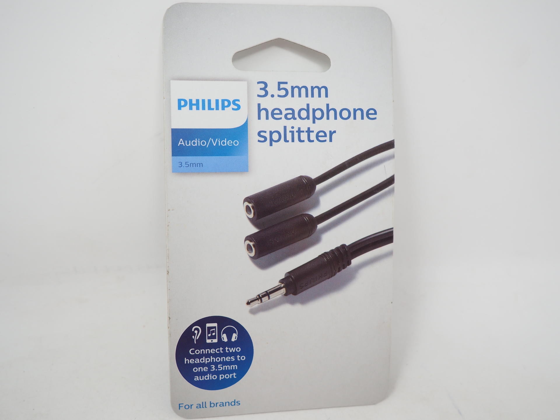 Philips | 3.5mm Aux Audio Cable Splitter for Headphones, Smartphones ...