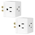 Philips 3-Outlet Cube Tap, 15A/125VAC/1875W, White, 2-Pack, SPS3002BC ...