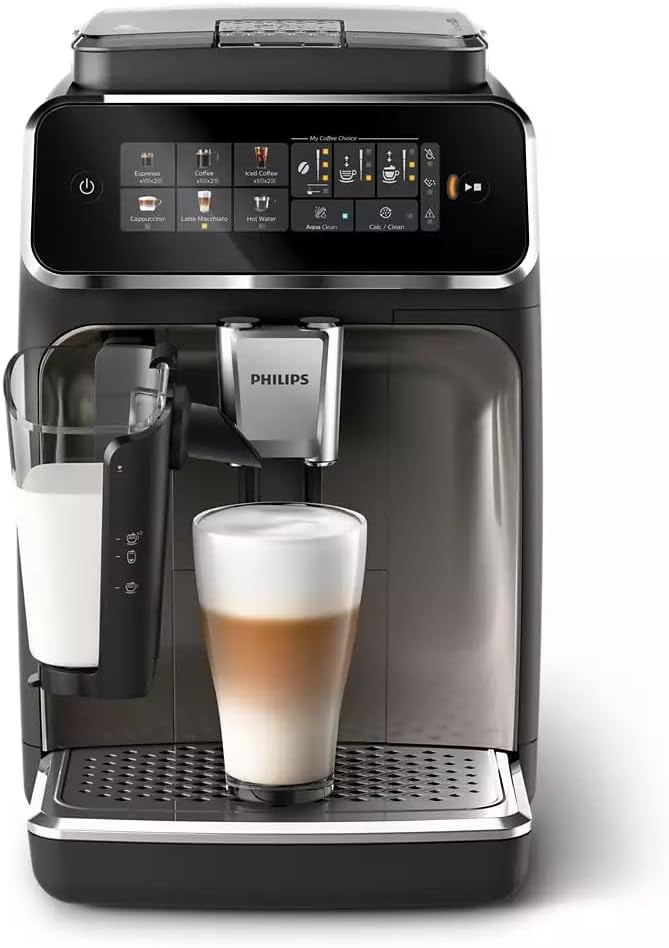 Philips 3300-Series Espresso Machine - 6 Drinks, Touch Screen, LatteGo ...