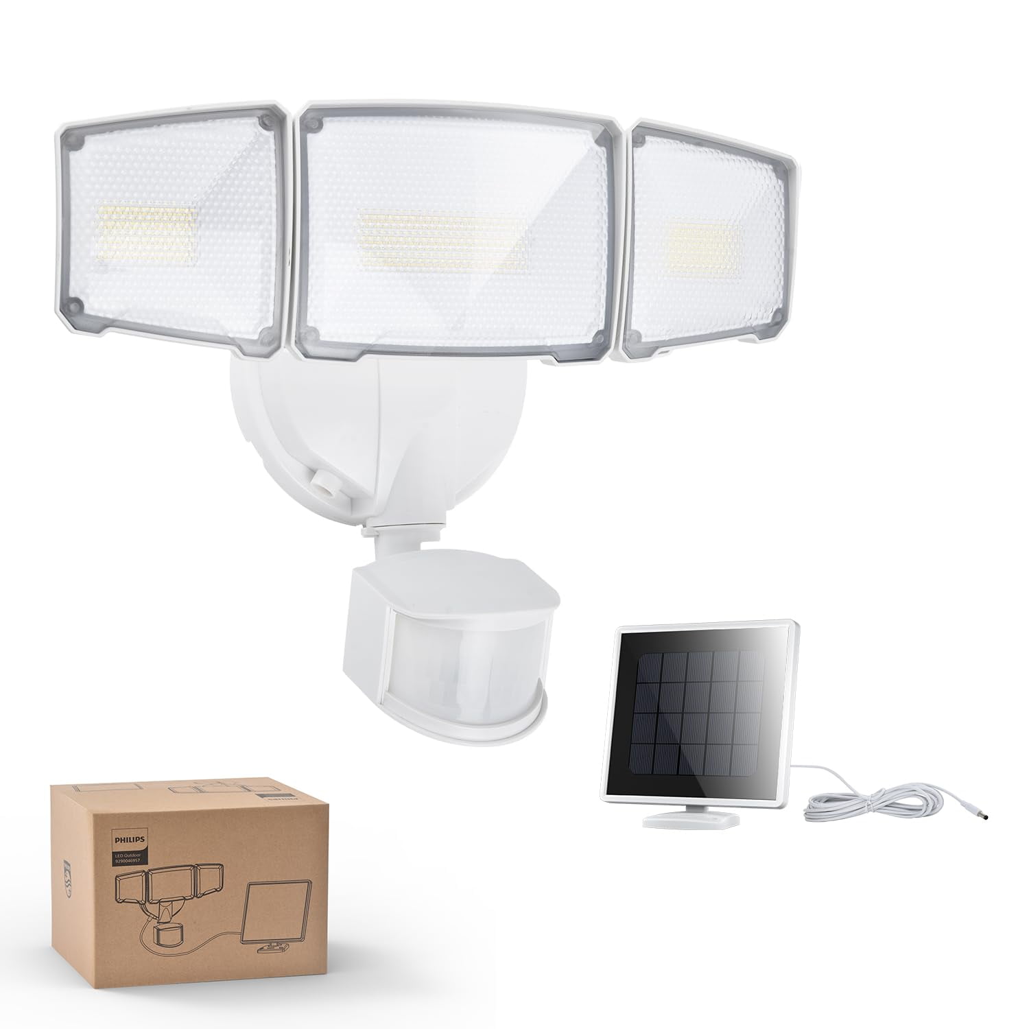 Philips 3600LM Solar Security Lights w/PIR Motion Sensor Outdoor ...