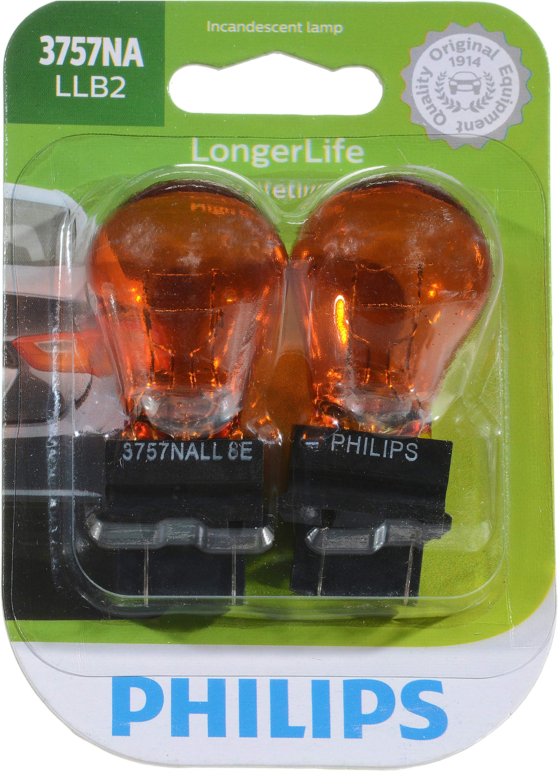 Philips 3757NA LongerLife Miniature KEF16 Bulb, 2 Pack - Walmart.com