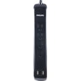 Philips 4-Outlet Surge Protector with USB, 2 Ports, 2.4A, 450J, 3ft ...