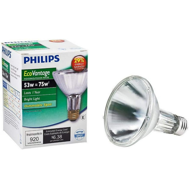 Philips 419564 Halogen PAR30L 75 Watt Equivalent 10 Degree Spot Light ...