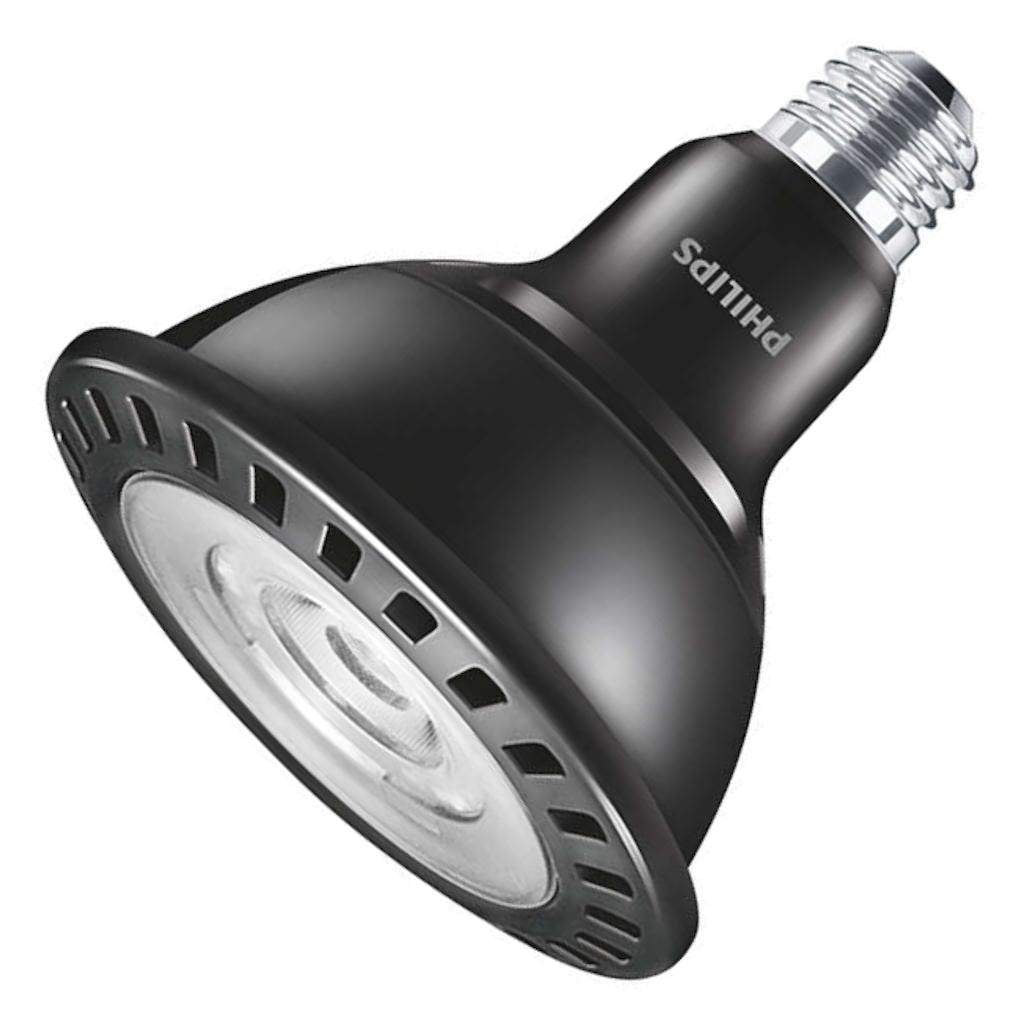 Philips 17W PAR38 LED 3000K Flood Dimmable Black Housing Bulb - Walmart.com