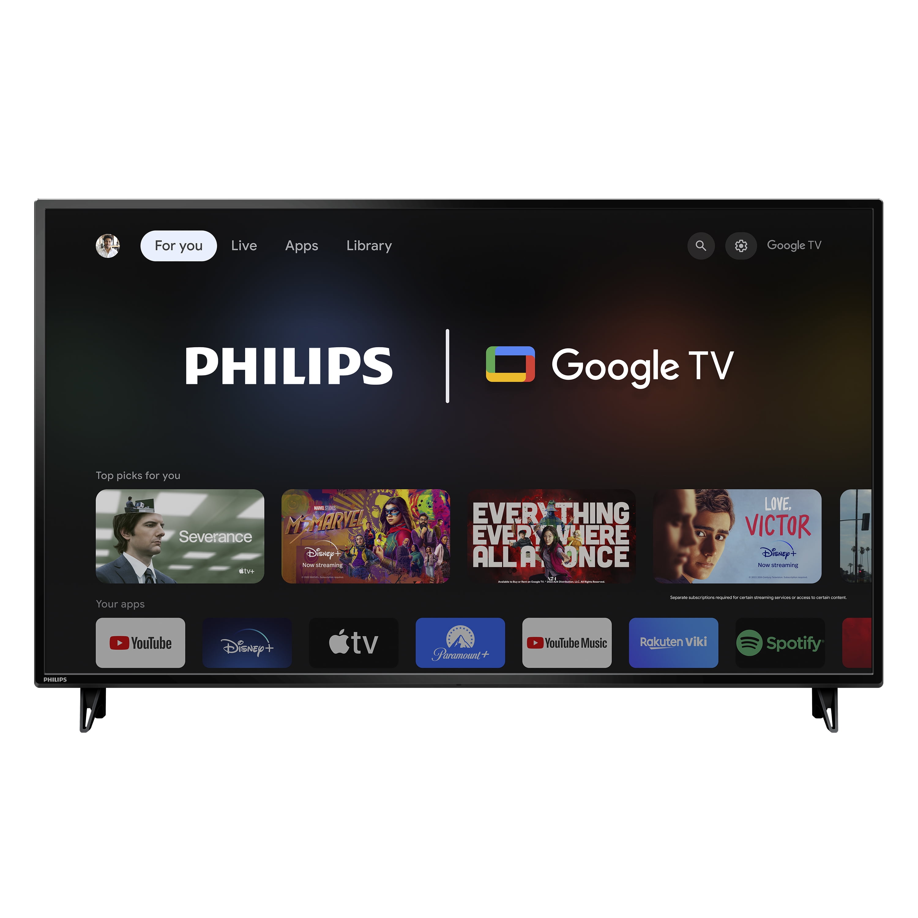 Philips 50" Class 4K Ultra HD (2160p) Google Smart LED TV (50PUL7552/F7 ...