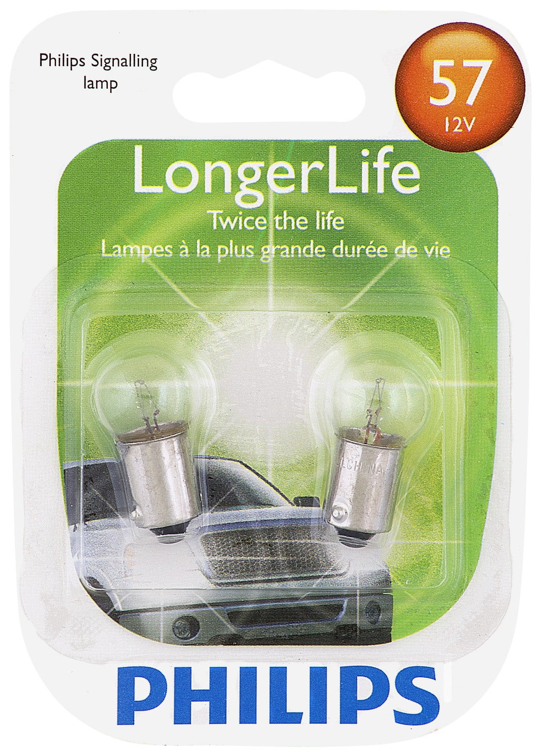 Philips 57Ll, Ba9S Glass Automotive Bulb 2 Pack - Walmart.com