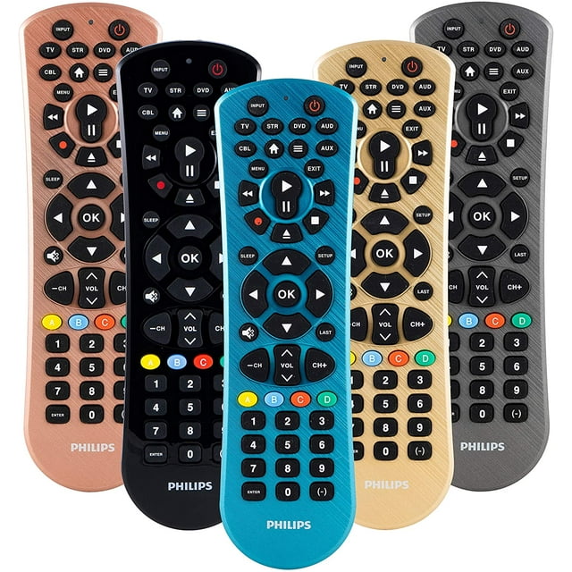 Philips 6-Device Universal Remote Control, Brushed Electric Blue ...