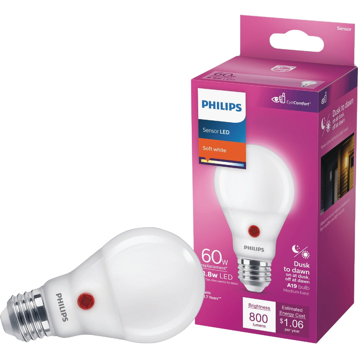 Philips 60W Equivalent Soft White A19 LED Light Bulb with Daylight ...