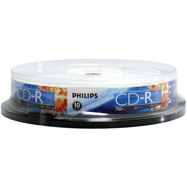 Philips® 700mb 80-minute 52x Cd-rs (10-ct Cake Box Spindle) - Walmart.com