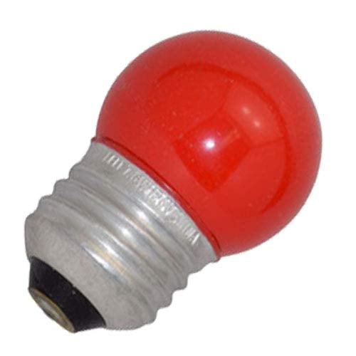 Philips 71/2S/R 120V, Medium Base, Ceramic Red, S11 Globe Light Bulb ...