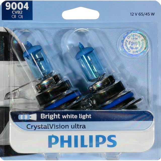 Philips 9004 Crystalvision Ultra Headlight, Pack of 2 - Walmart.com