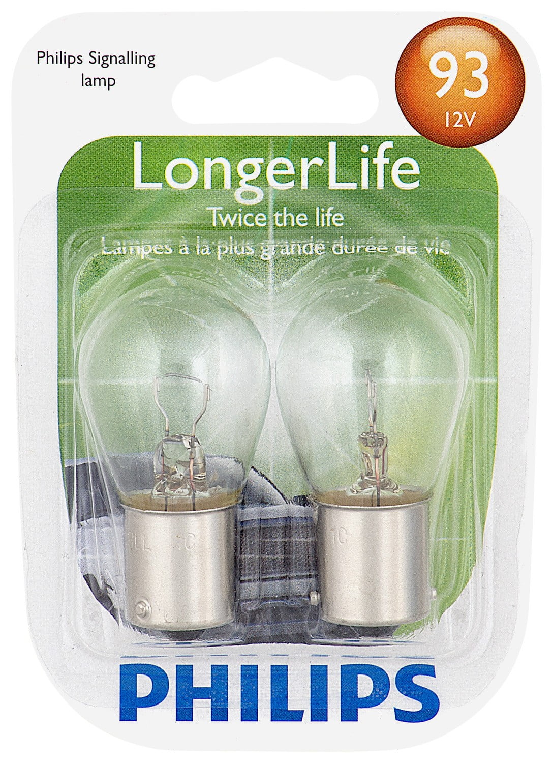 Philips 93LL Longerlife BA15S Miniature Automotive Bulb 2 Count ...