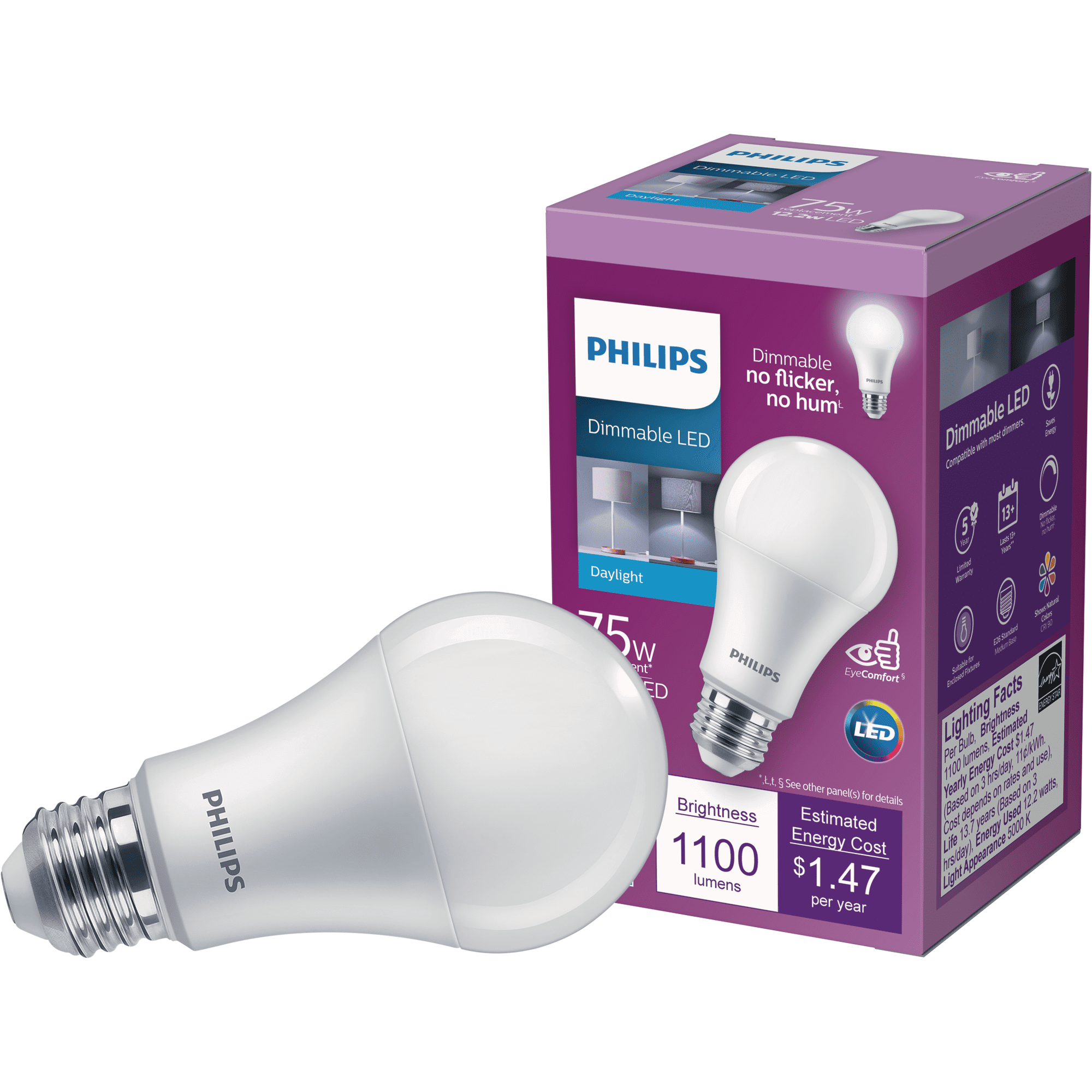75W A19 DL T20 LED BULB - Walmart.com