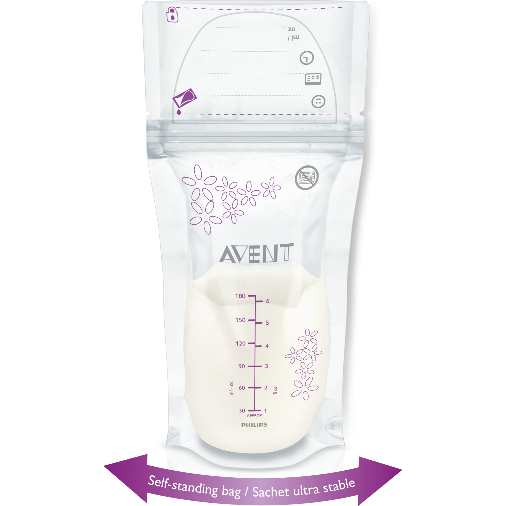 Philips AVENT 6-oz Breast Milk Storage Bags, 50-Count, BPA-Free HSA/FSA ...