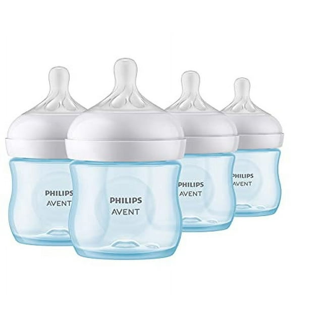 Philips AVENT Natural Baby Bottle with Natural Response Nipple, Blue ...