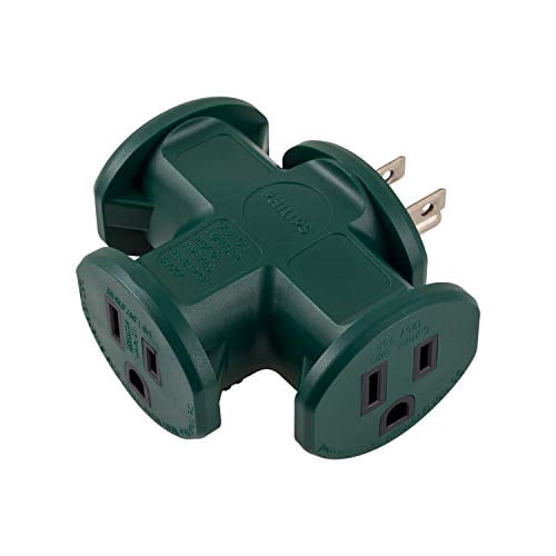 Brandclub - Philips T-Shaped 3-Outlet Extender, 3-Prong Power Extender ...