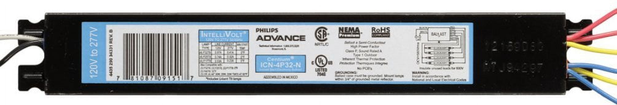 Philips Advance 10637 - ICN-3P32-N T8 IntelliVolt Fluorescent Ballast ...