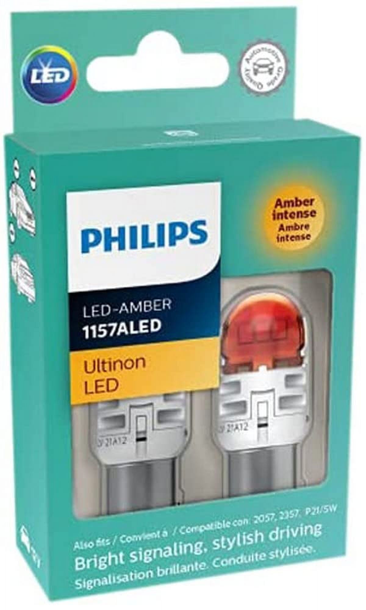 Philips Automotive Lighting 1157ALED Ultinon LED BSL1 (Amber), 2 Pack ...