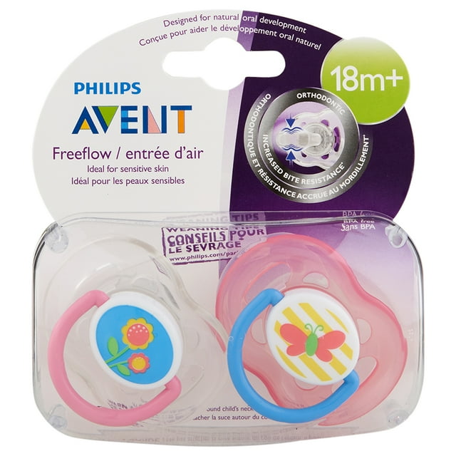 Philips Avent Orthodontic Baby Pacifier, 18+ months, 2 pack, SCF186/26 ...