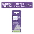 Philips Avent Natural Response Nipples, Extra Fast Flow (Flow 5), 2 ...