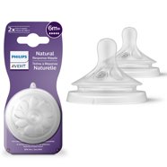 Philips Avent Natural Baby Bottle First Flow Nipple, 2pk, SCF657/23 ...