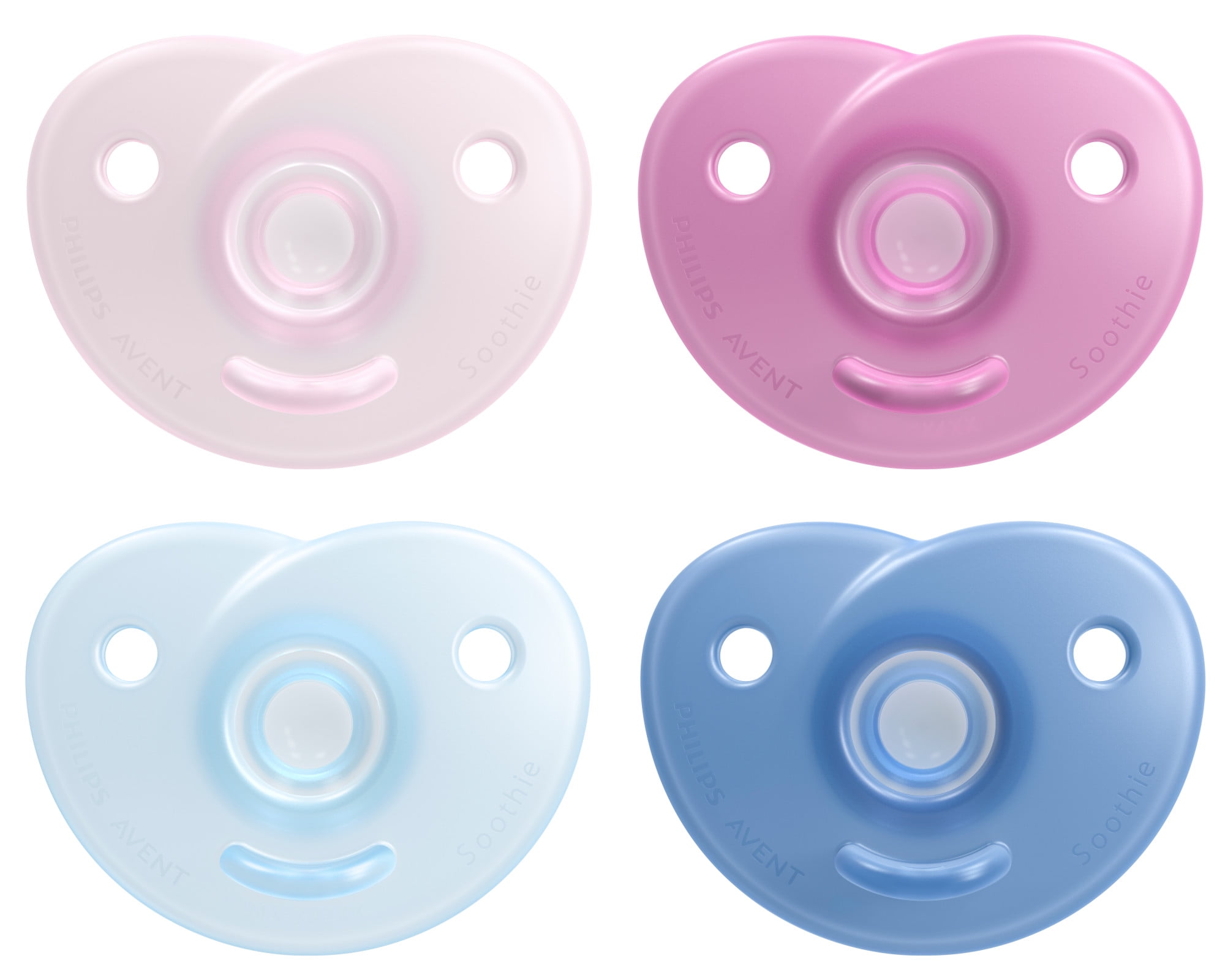Philips Avent Soothie Heart Pacifier, 3-18 Months, Mixed Case, 2 Pack ...