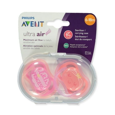 Philips AVENT Freeflow Pacifier 18m+, Pink, 2 pack, SCF186/28 - Walmart.com