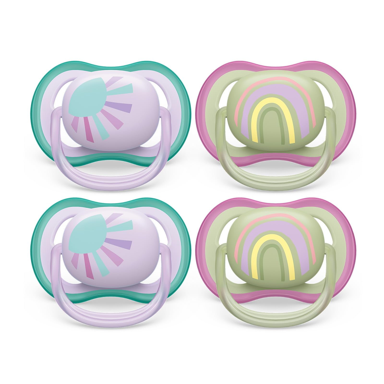 Philips Avent Ultra Air Pacifier - 4 x Light, Breathable Baby Pacifiers ...