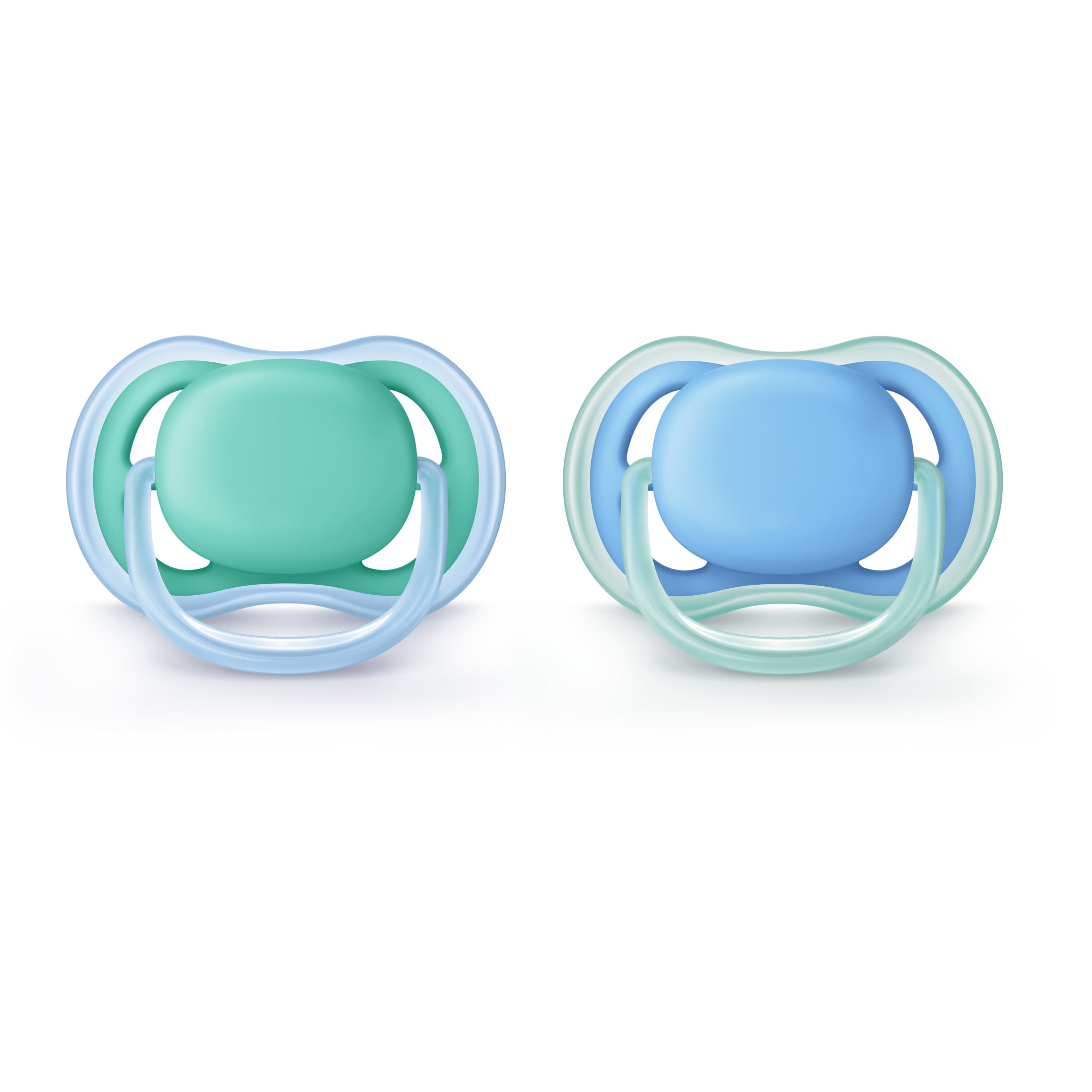 Philips Avent Ultra Air Pacifier, 6-18 Months, Blue/Green, 2 Pack ...