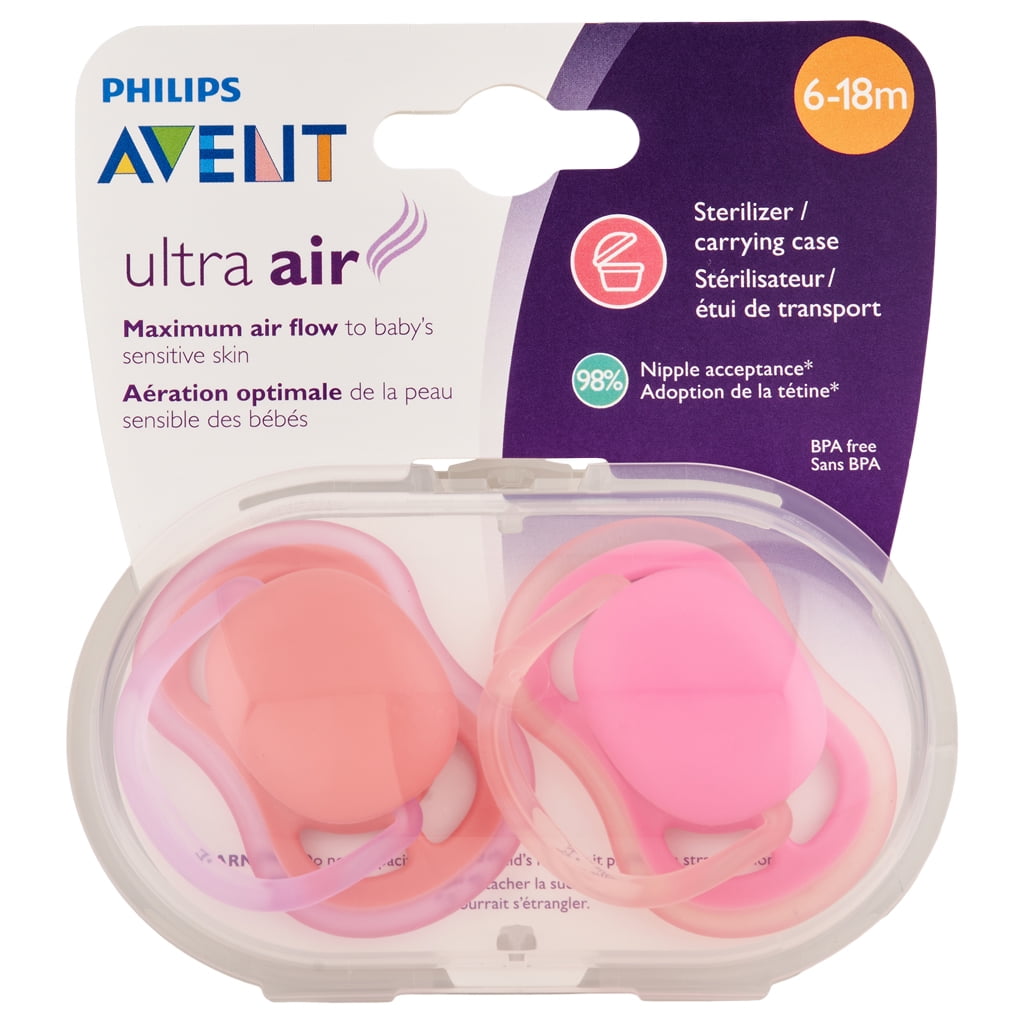 Philips Avent Ultra Air Pacifier 6-18m 2 Ct - Walmart.com