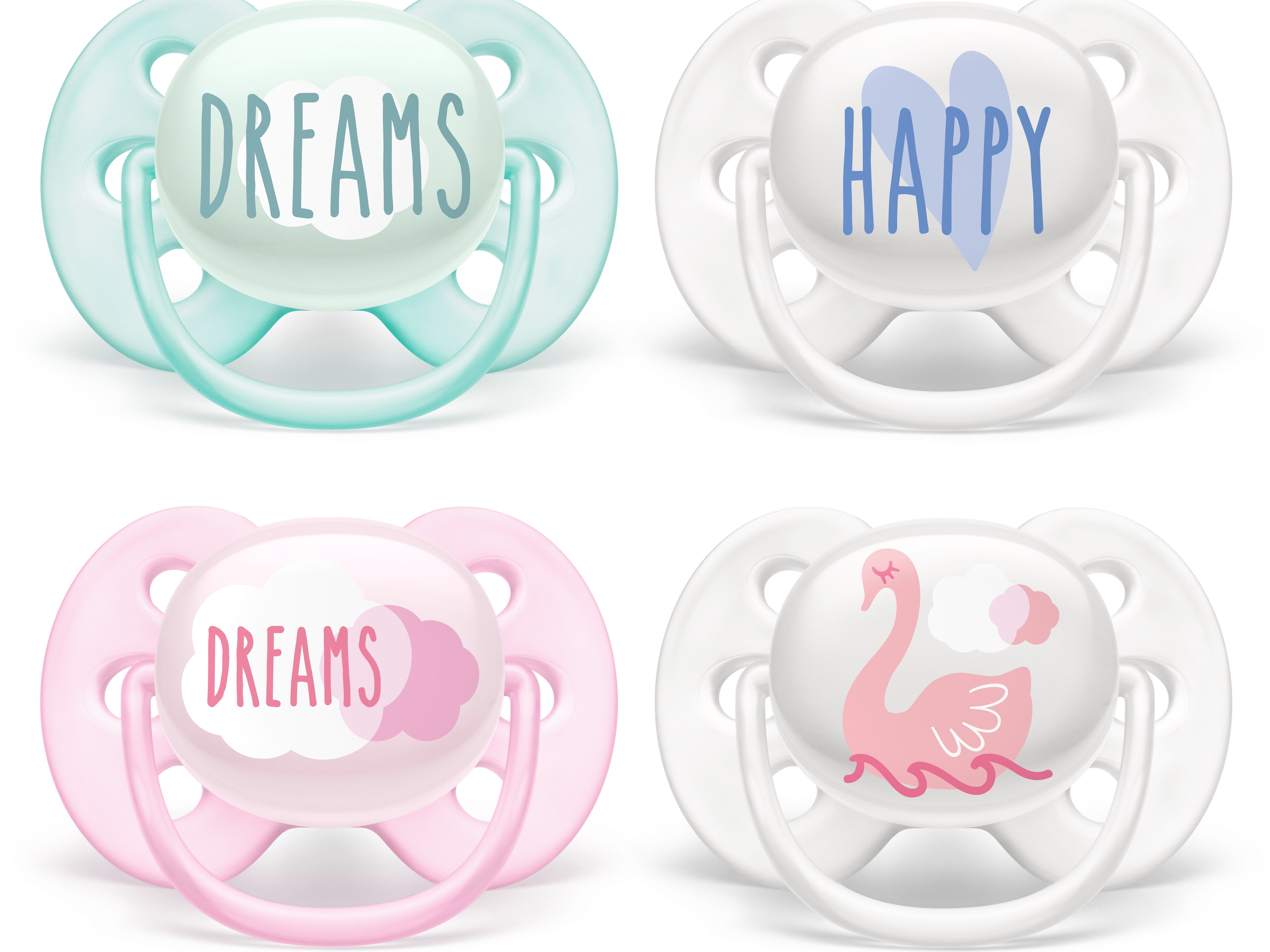 Philips Avent Ultra Soft/Doux Pacifier, 0-6 Months 4 Pieces - Walmart.com