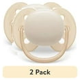 (2 pack) Philips Avent Ultra Soft Pacifier 0-6M, Sand / Pastel Warm ...