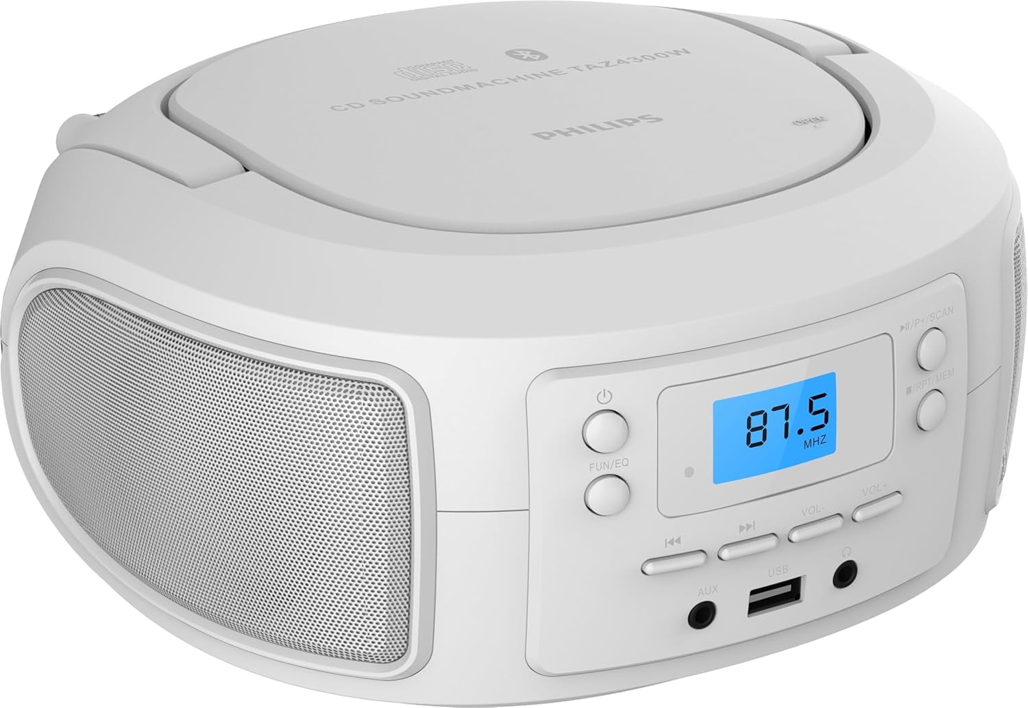 Philips Bluetooth Portable Boombox with CD Player, Dynamic Bass Boost ...