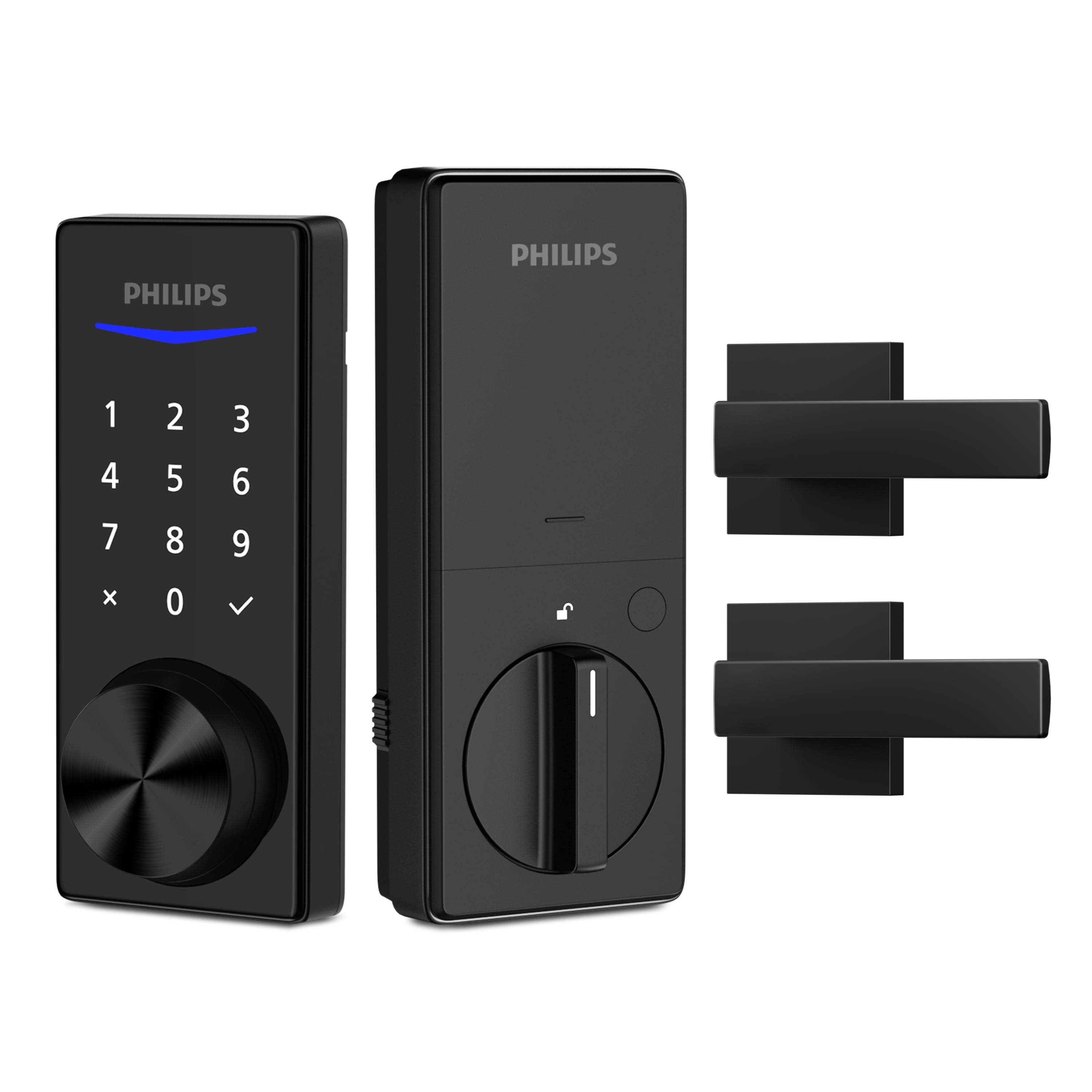 Philips Bluetooth Touchscreen Smart Deadbolt with Square Lever ...