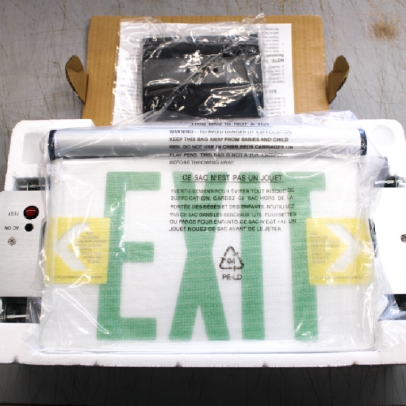 Philips Chloride 44R Line Green LED Edge-Lit Exit Sign Universal ...