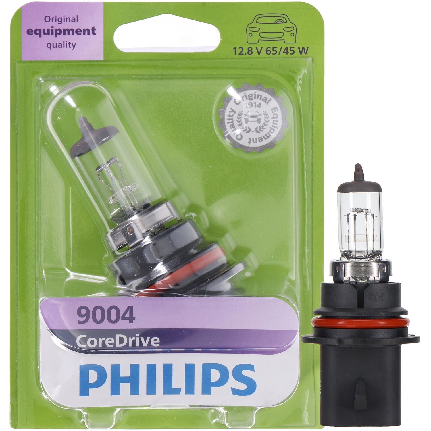 Philips CoreDrive 9004 Halogen Headlight Bulb, 1 Pack, Fits Select ...