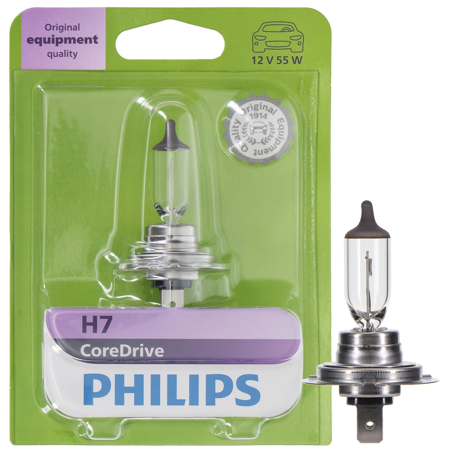 Philips CoreDrive H7 Halogen Headlight Bulb, 1 Pack, Fits Select ...