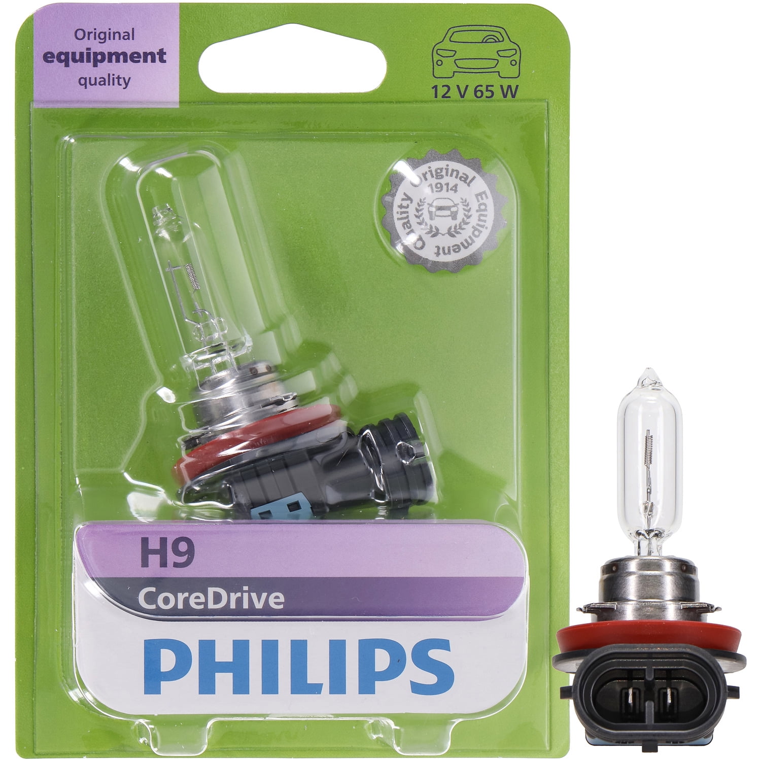 Philips CoreDrive H9 Halogen Headlight Bulb, 1 Pack, Fits Select ...
