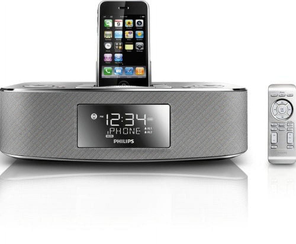 Philips DC290/37 30-Pin iPod/iPhone Alarm Clock Speaker Dock (Brushed ...