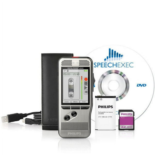 Philips DPM7000 Digital Pocket Memo Range Recorder with SpeechExec Dictate Workflow Software and ...