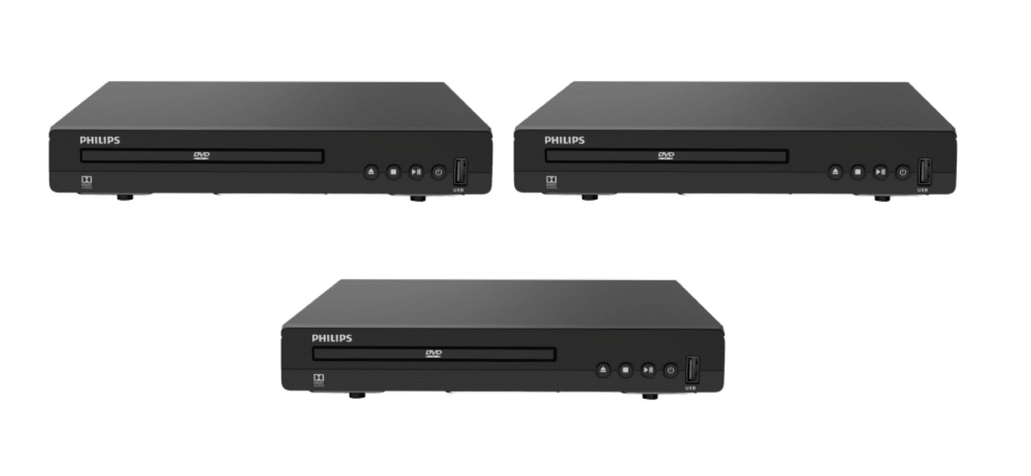 (3 pack) Philips DVD Player for TV DVD/CD Player for Home 1080p USB DVD ...