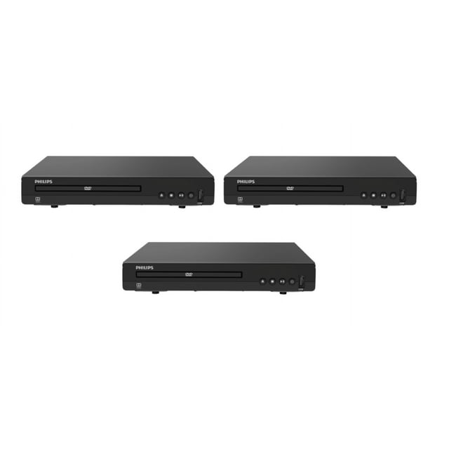 (3 pack) Philips DVD Player for TV DVD/CD Player for Home 1080p USB DVD ...