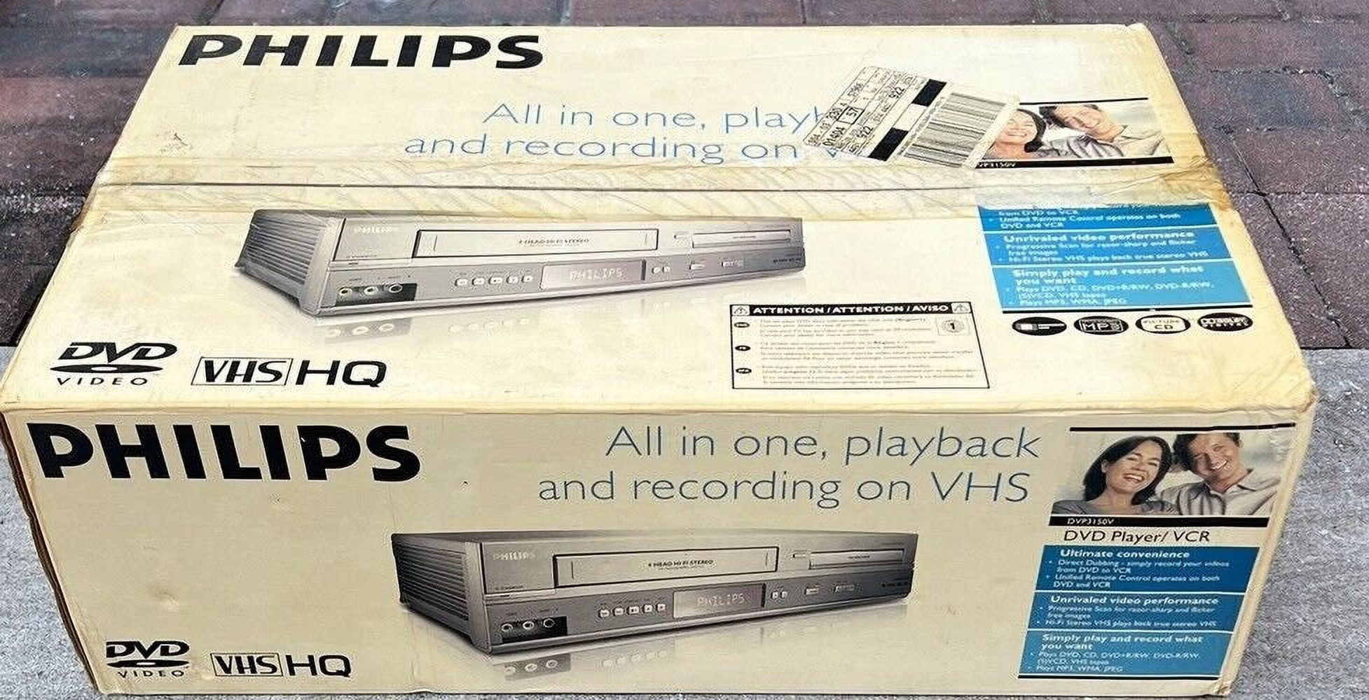 Philips DVP-3150V 4 Head DVD VCR Combo Player & Recorder with HDMI Adapter - Walmart.com