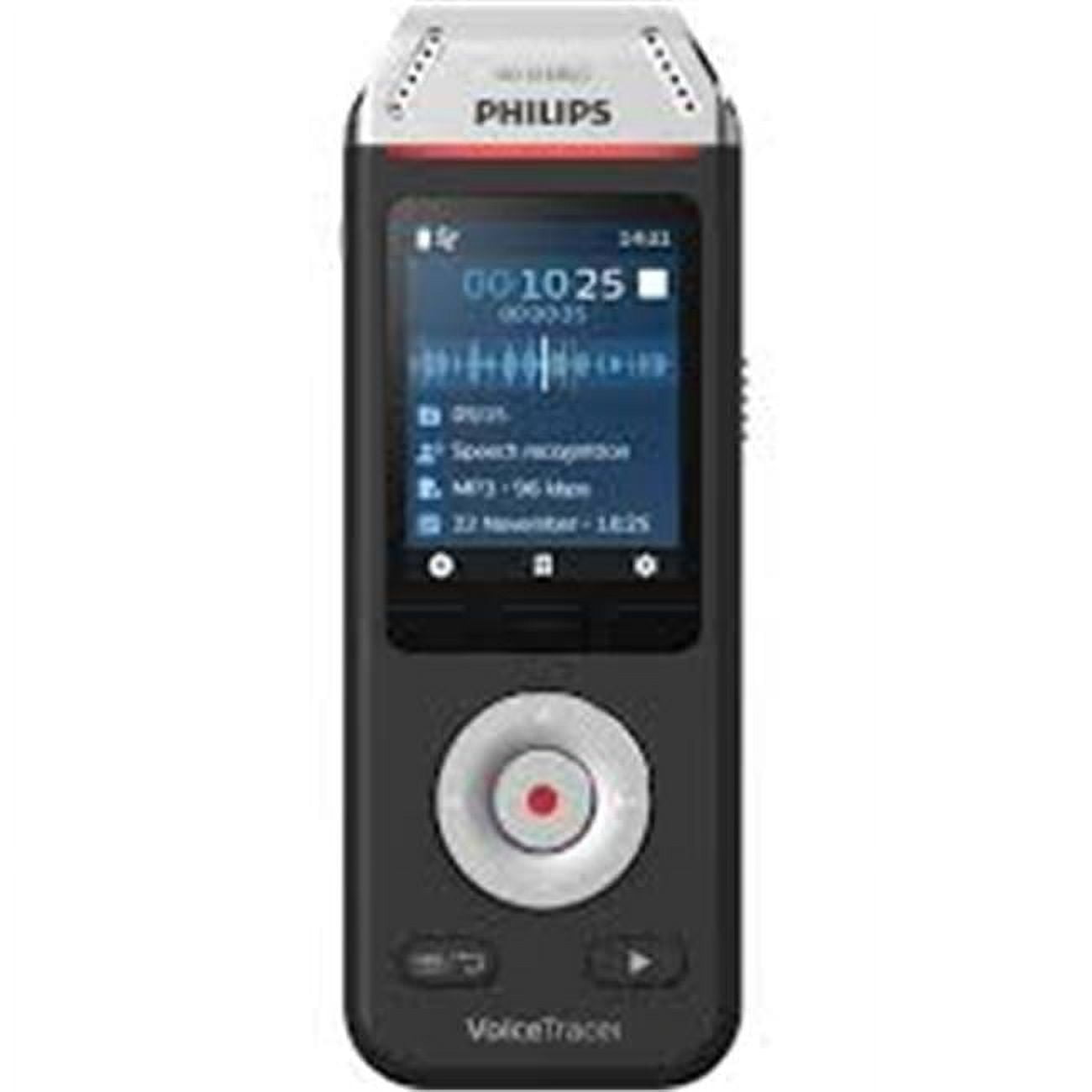 Philips Handheld DVT2810 Digital Voice Transcriber Recorder, Clear ...